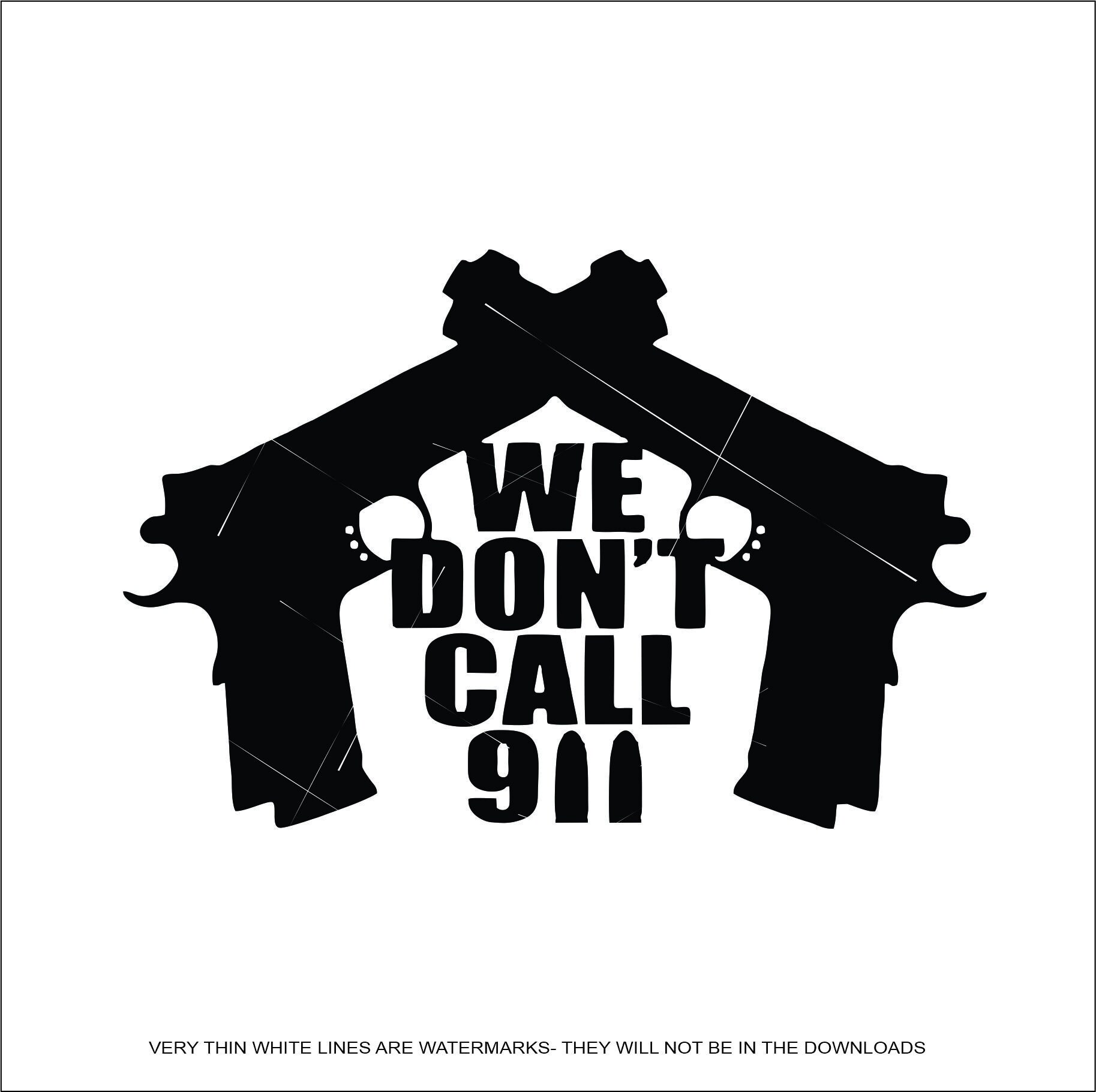 No llamamos al 911 Protección del hogar Seguridad Armas de - Etsy España