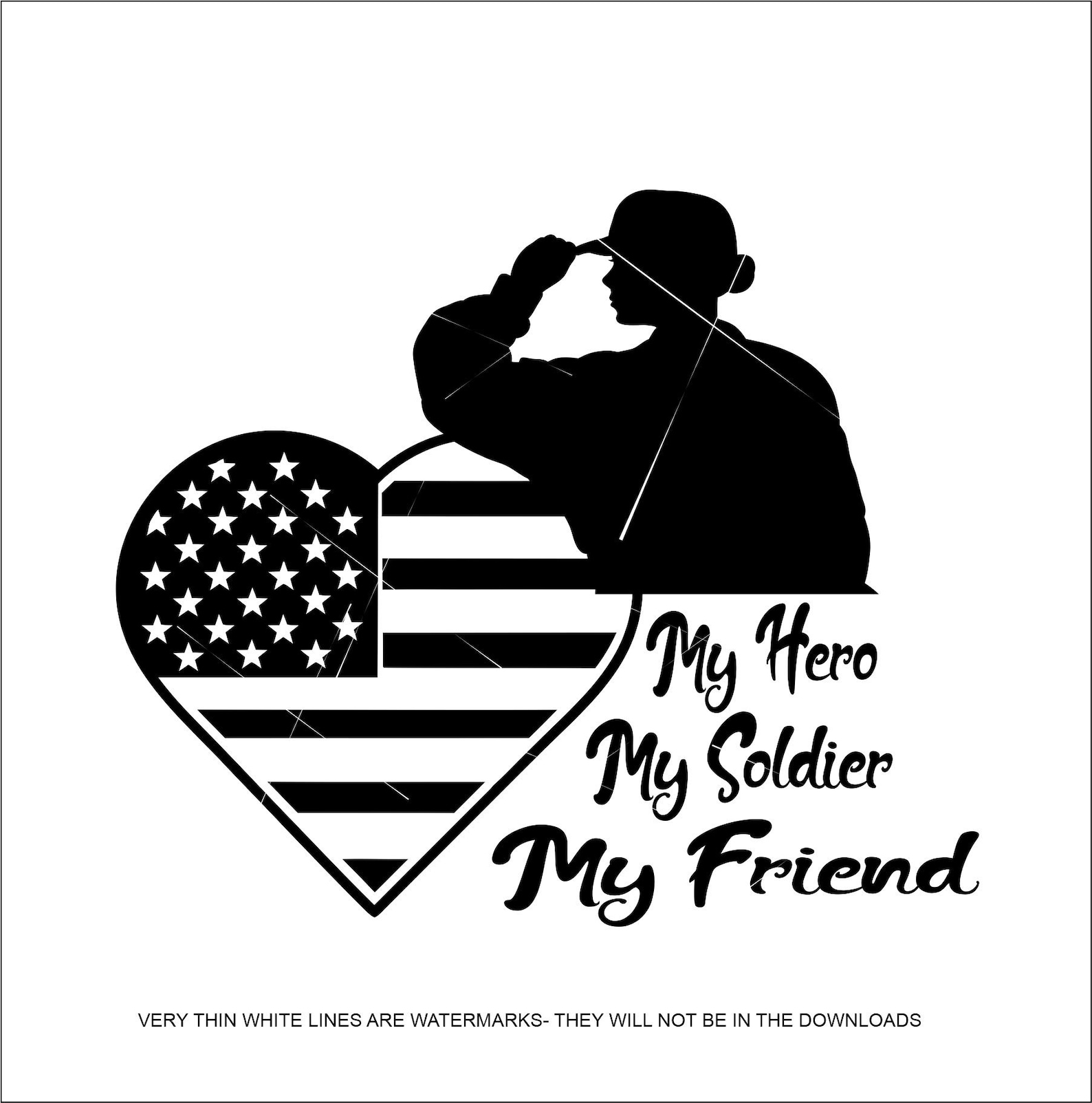 My Female Friend Hero Soldier Flag Salute Military Honor Admired ...