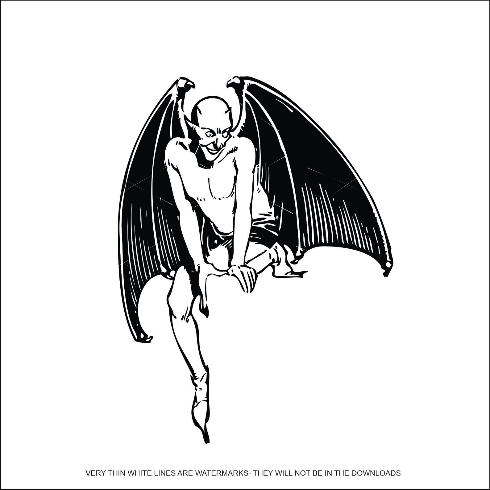 Lucifer Hell Bat wings Devil Body Satan Temptation Mean | Etsy