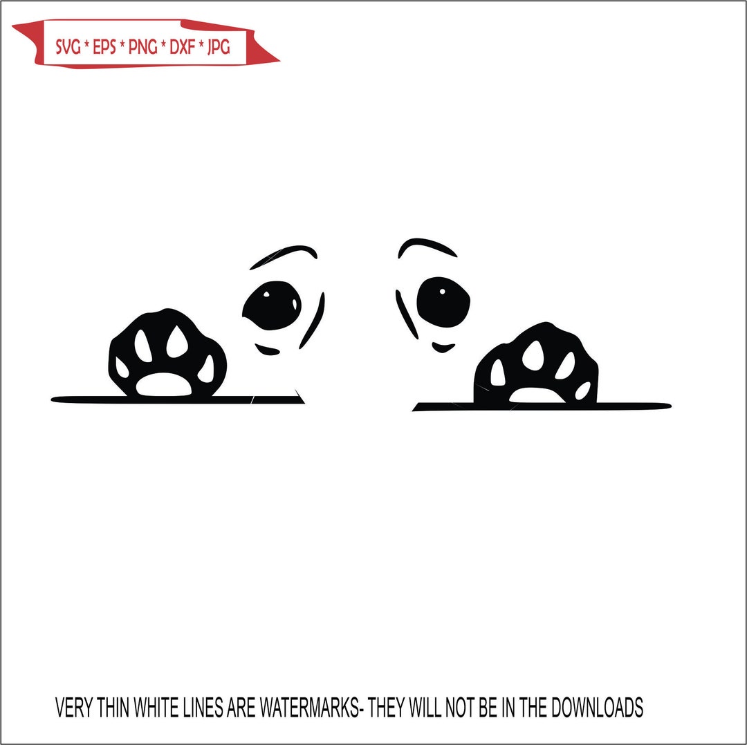 Eyes Peaking Through Paw Prints Looking Fun Funny Spying Sad Eyes ...