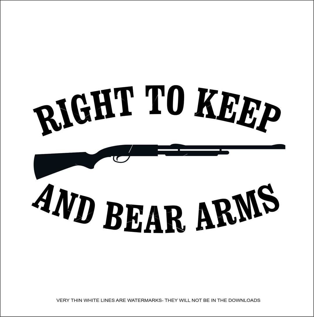 Gun Rights to Keep Bear Arms Weapon Protection Constitutional 2nd ...