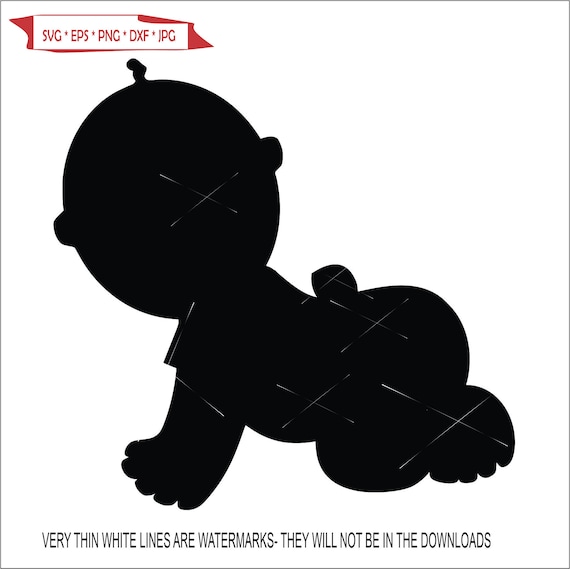 Silueta De Niña Gateando