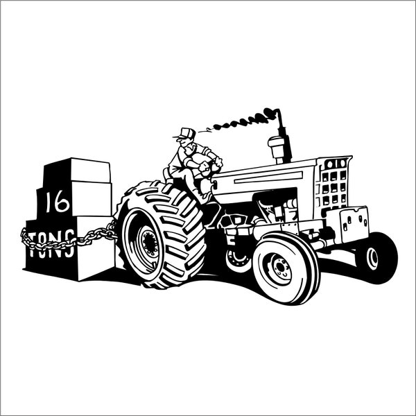 Tractor Pull Svg - Etsy