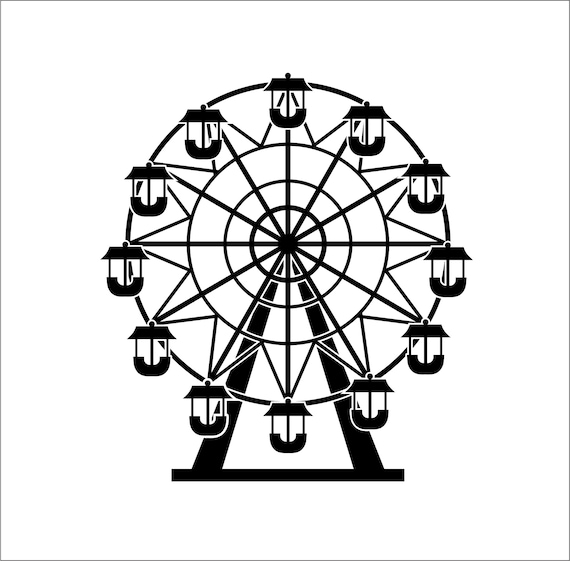 Ferris Wheel Rotating Cars Fun Fair Festival Carnival | Etsy