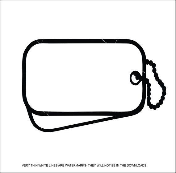 Blank Dog Tags Clip Art