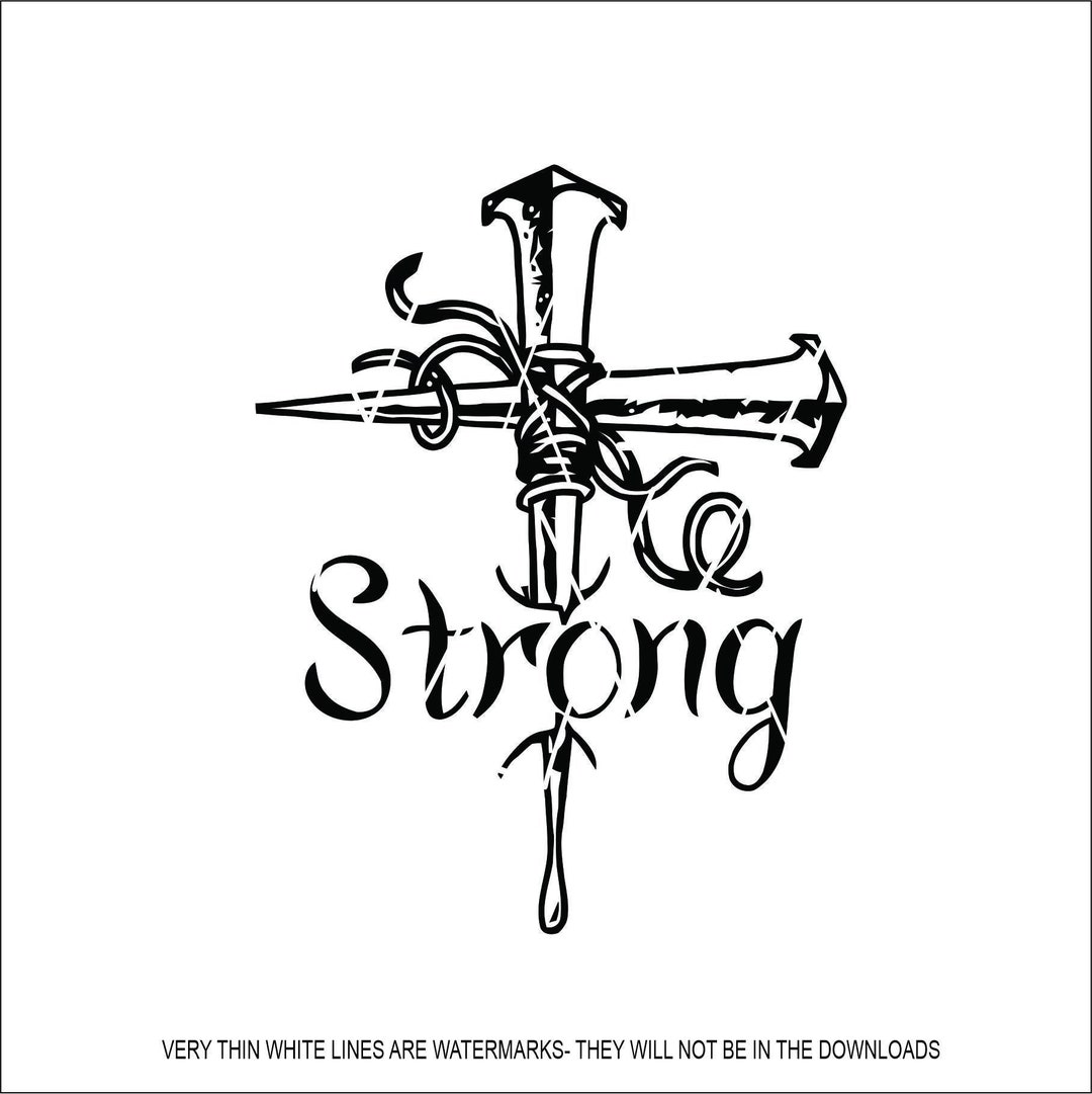 Christian Strong Cross Nails Spike Jesus Love Religious God Vine Church ...