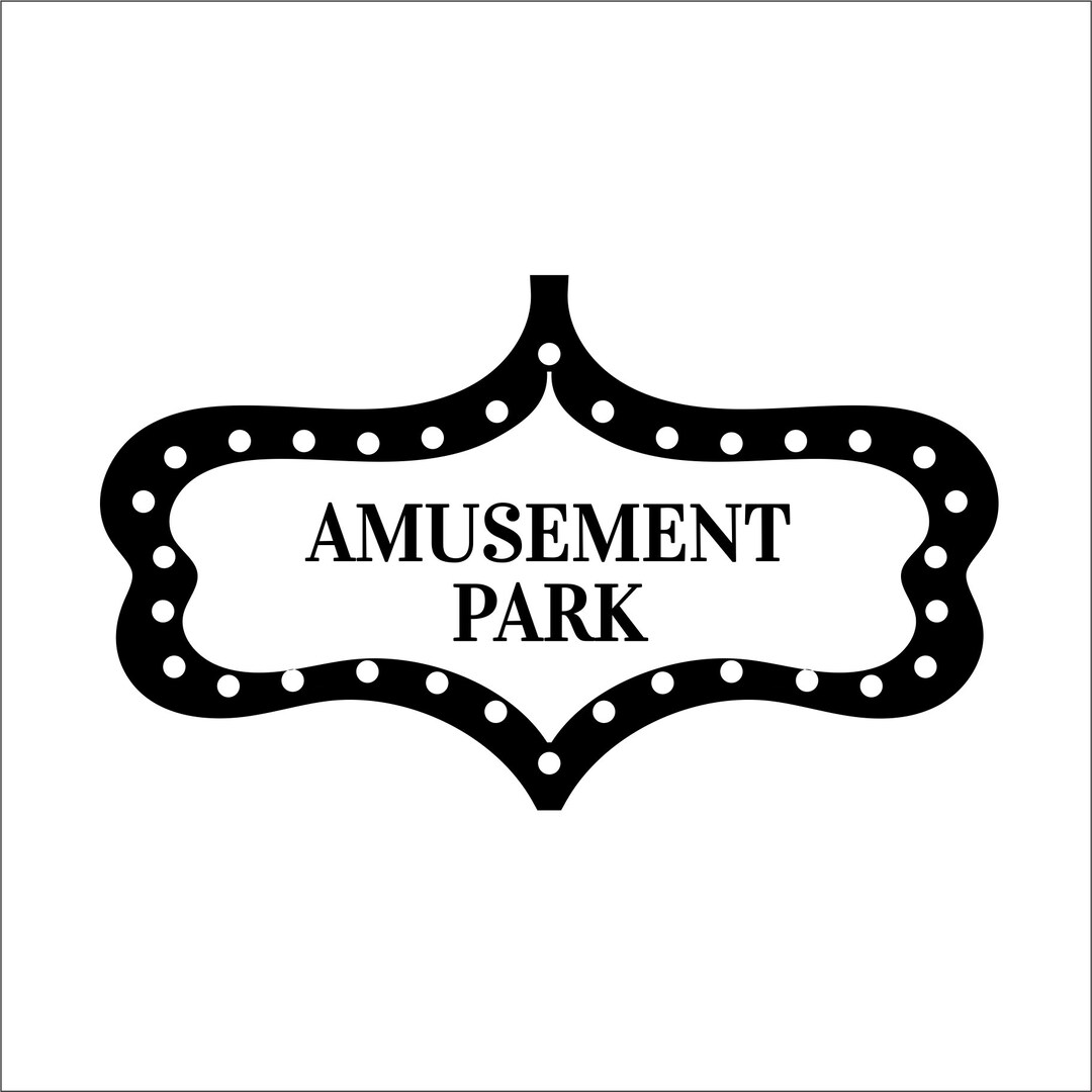Sign Amusement Park Banner Entertainment Games Prizes Rides Carnival ...