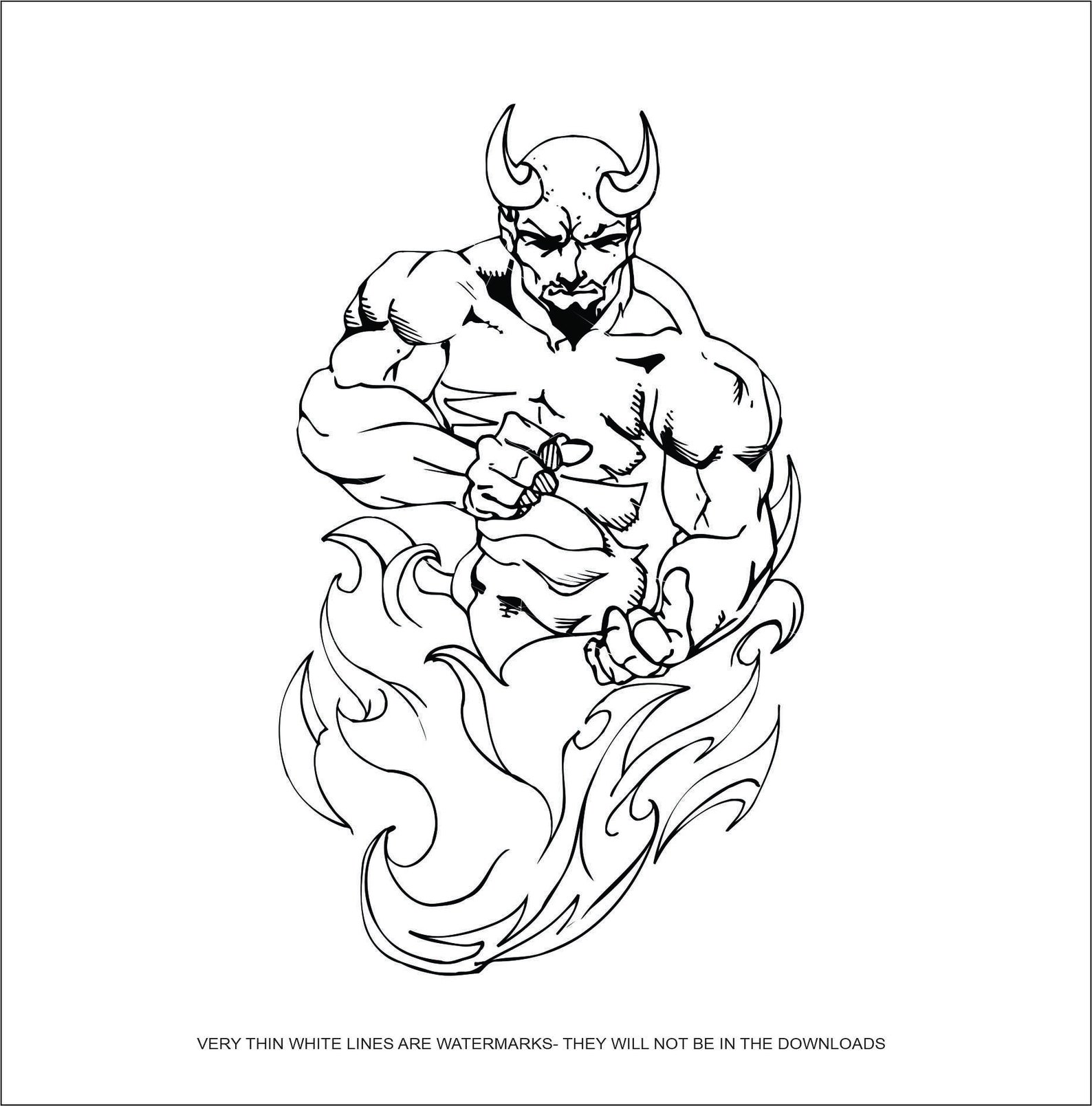 Devil Body Flames Lucifer Satan Temptation Christian Conscience ...