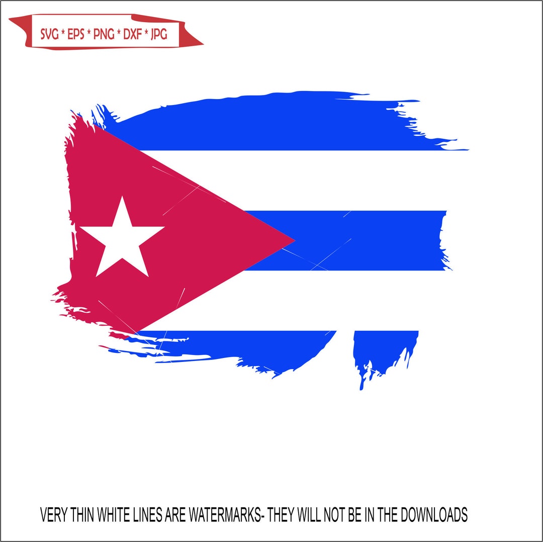 Cuban Flag Government Caribbean Island 5 Strips Stressed Rip Distressed ...