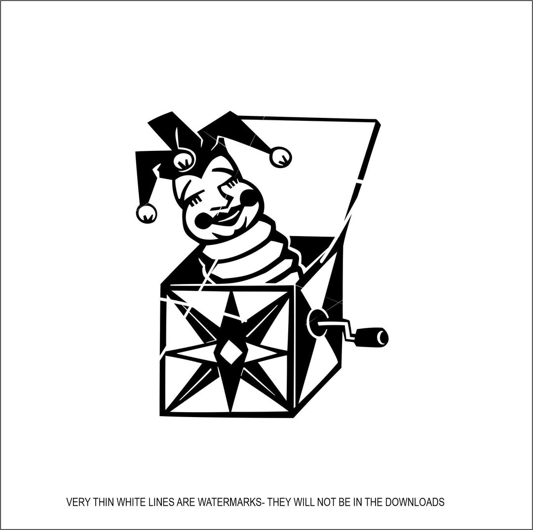 SVG Jack in Box Crank Classic Musical Tune Toy Pop up Joker Jester ...
