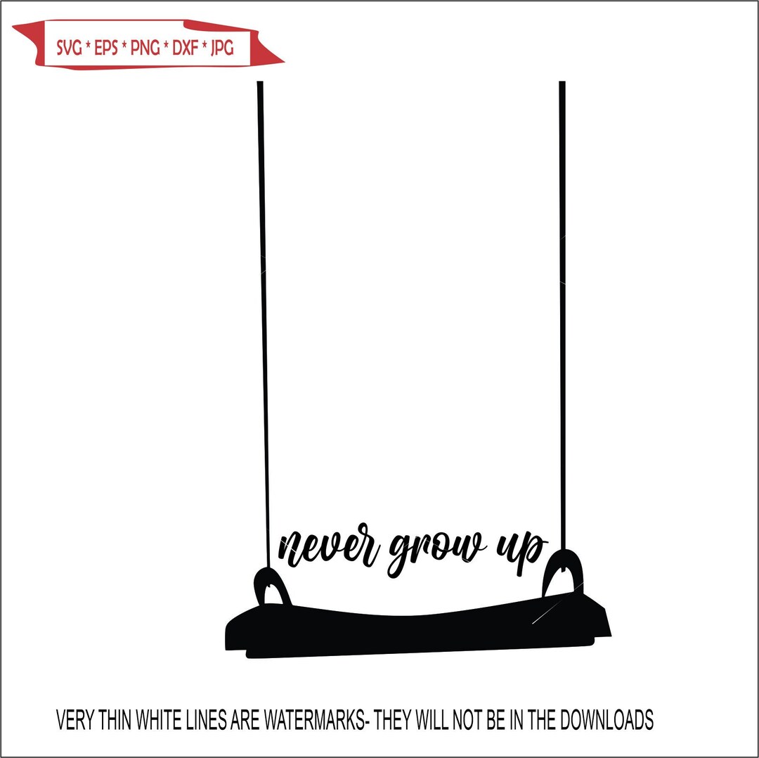 Adults Never Grow UP Wooden Seat Swing Kids Fun Playground Inner Child ...