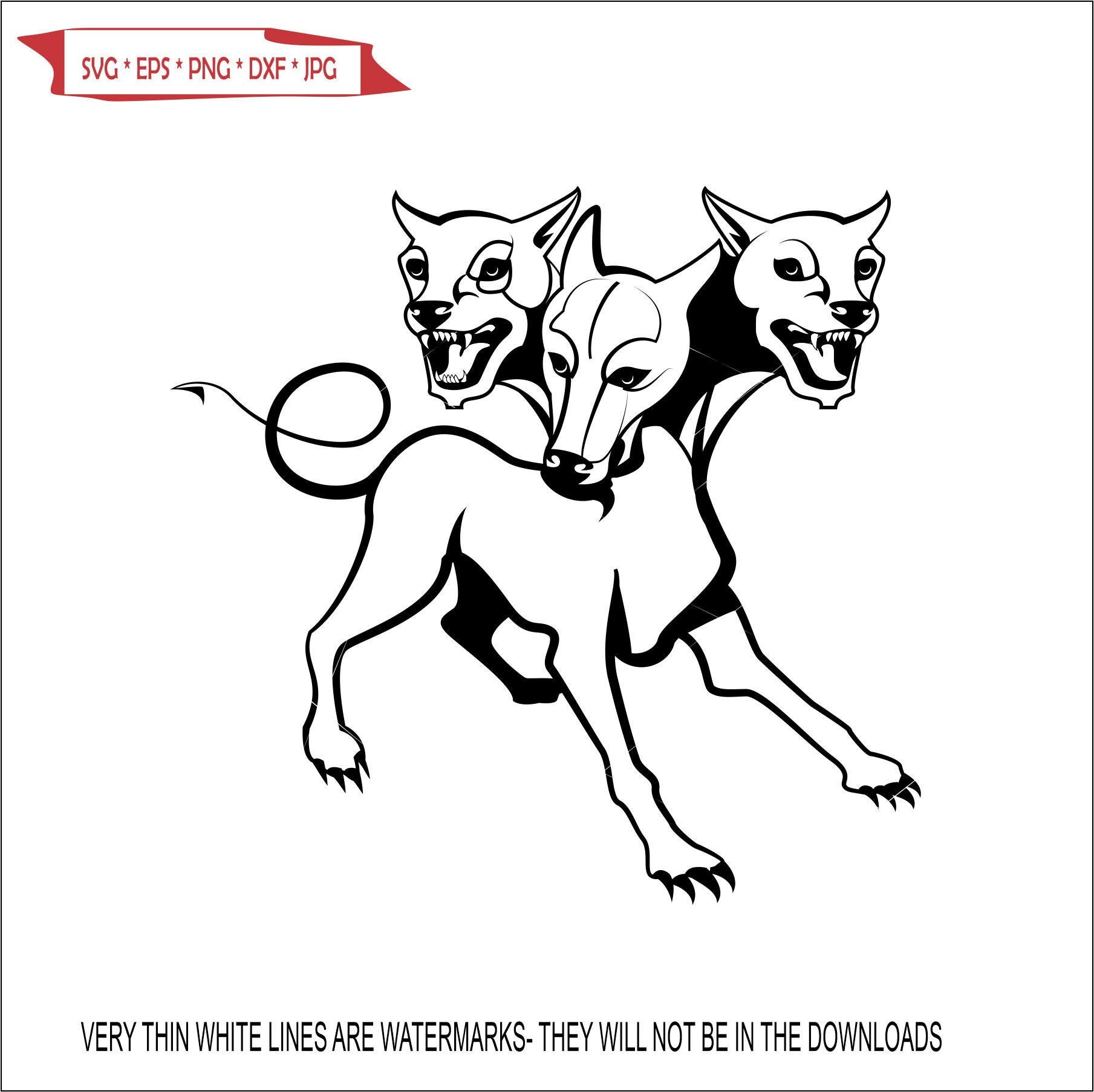 Three Headed Animal Drawing