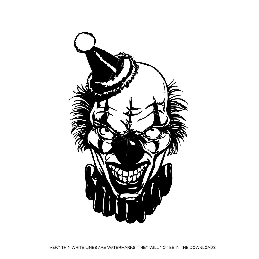 Creepy Clown Party Hat Evil Circus Scary Fear Death Face Makeup Comedy ...
