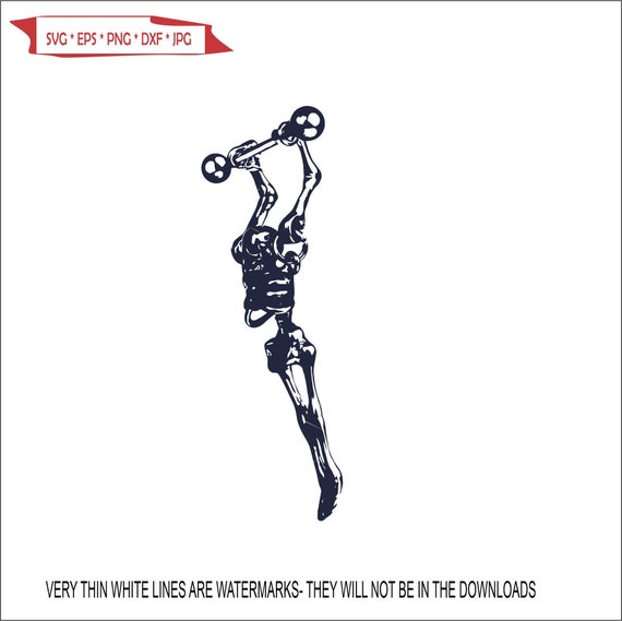 Exercise Skeleton Body Pull Ups Dead Lift Weight Lifting Bar | Etsy