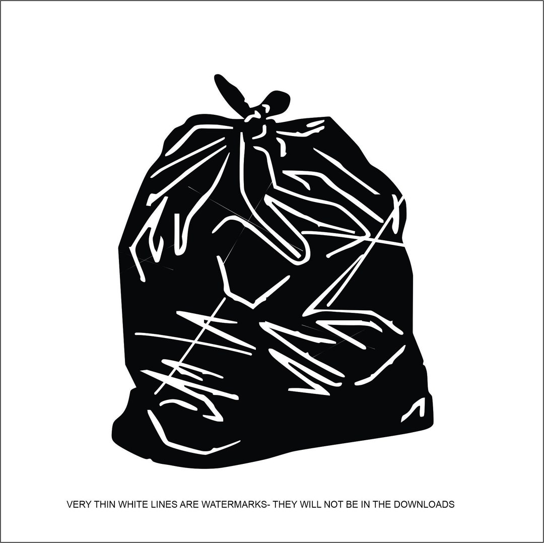 Simple Garbage Bag Plastic Trash Waste Recycling Cleaning Collection ...