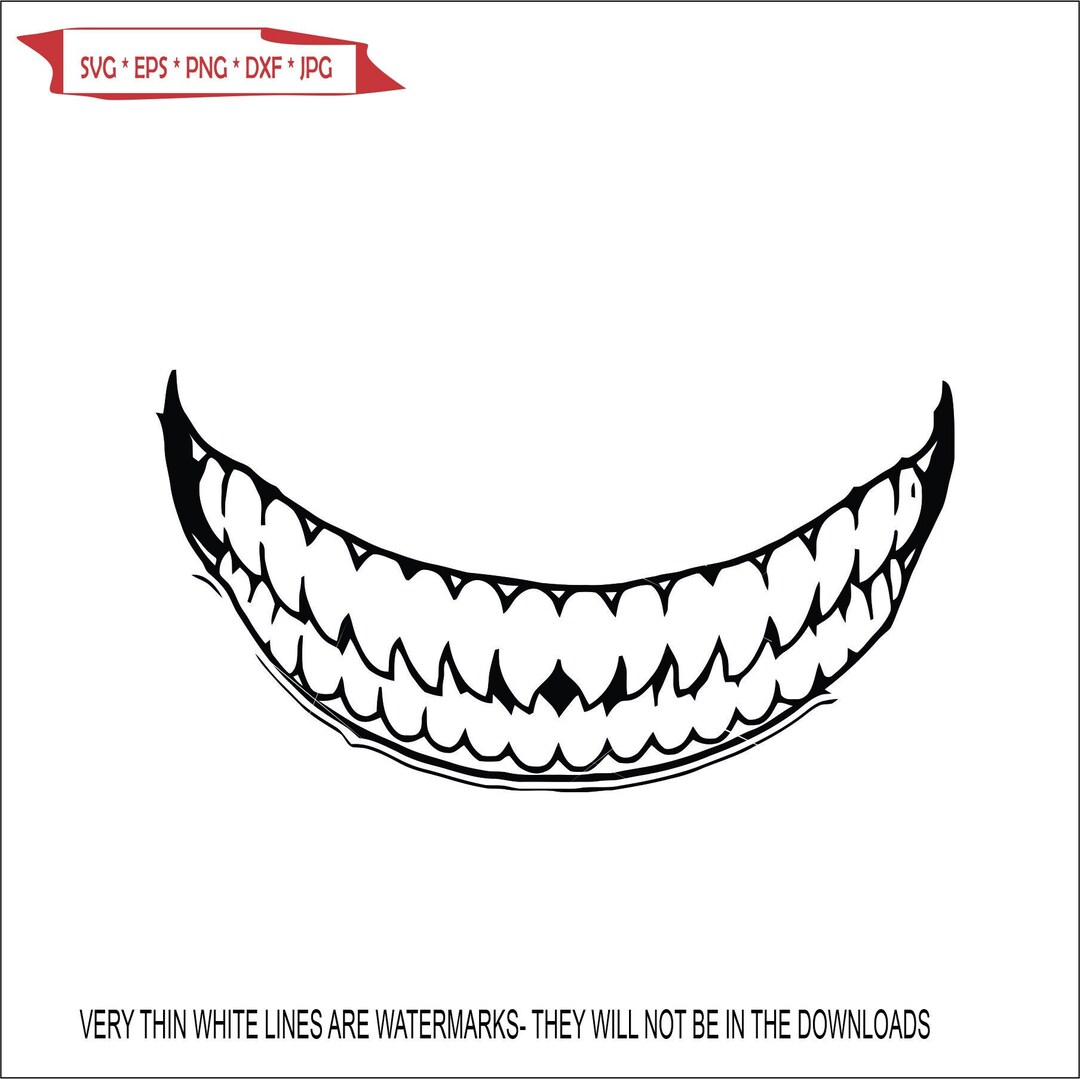 Teeth Evil Joker Smile Mouth Lips Teeth Spooky Fangstoothy Dentist ...