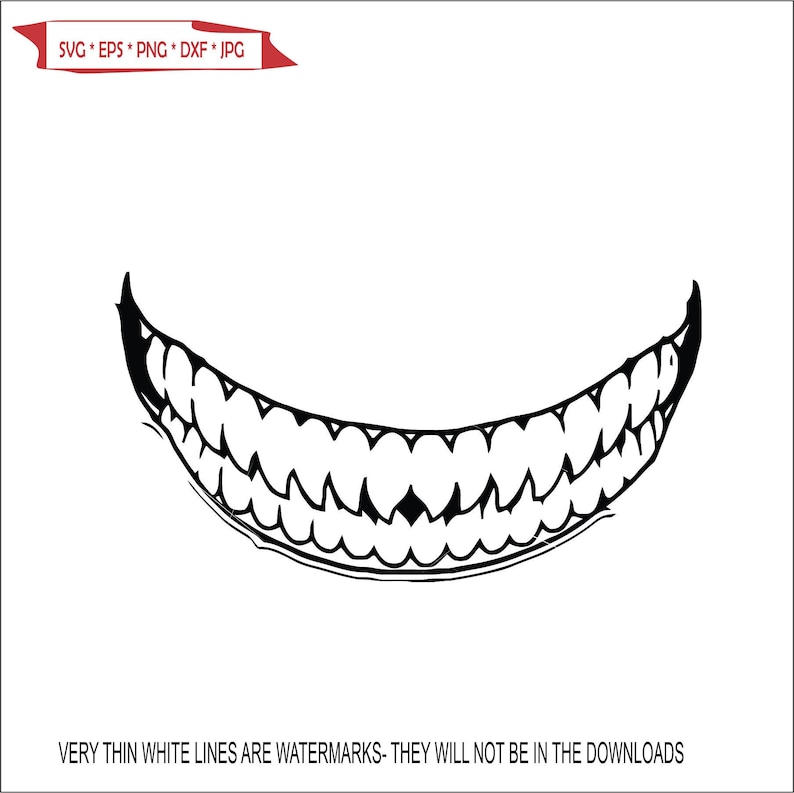 Teeth Evil Joker Smile Mouth Lips Teeth Spooky Fangstoothy Dentist ...