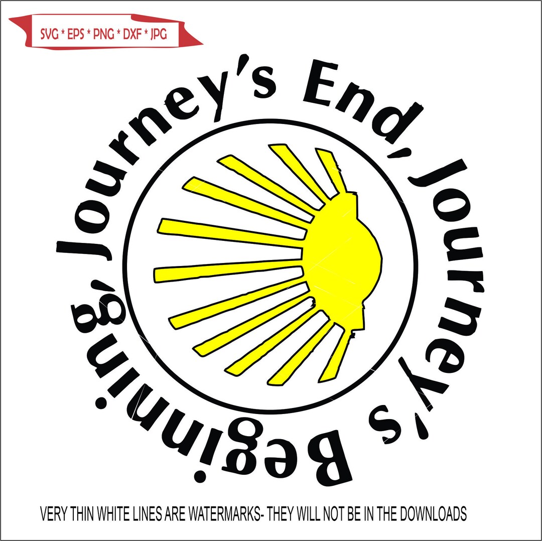 Journey Beginning Journey End Sun Rays Circle Saying * Cut Sign Image ...