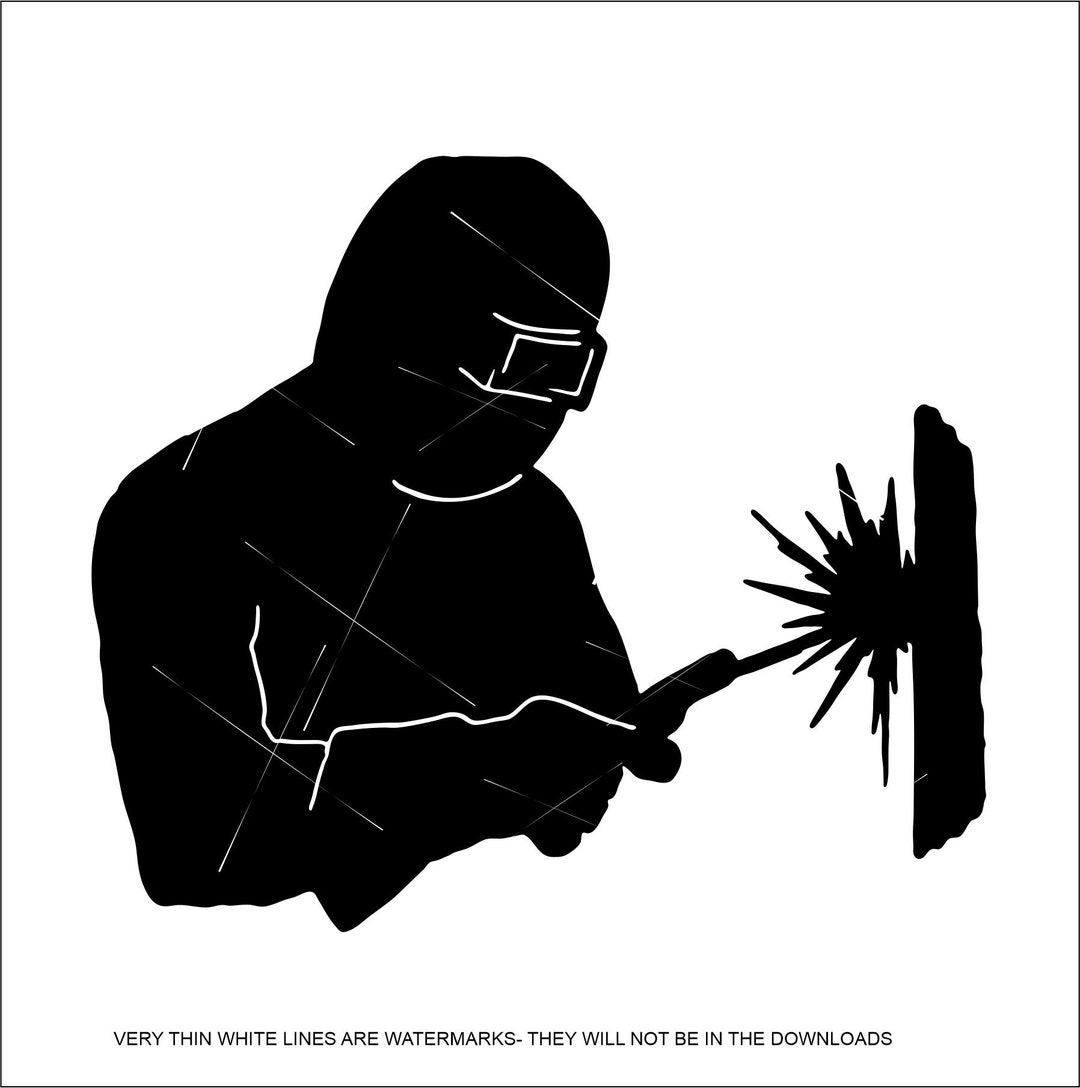 Welder Welding Wall Man #6 Sparks Flying Steel Metal Torch Mask Repair ...