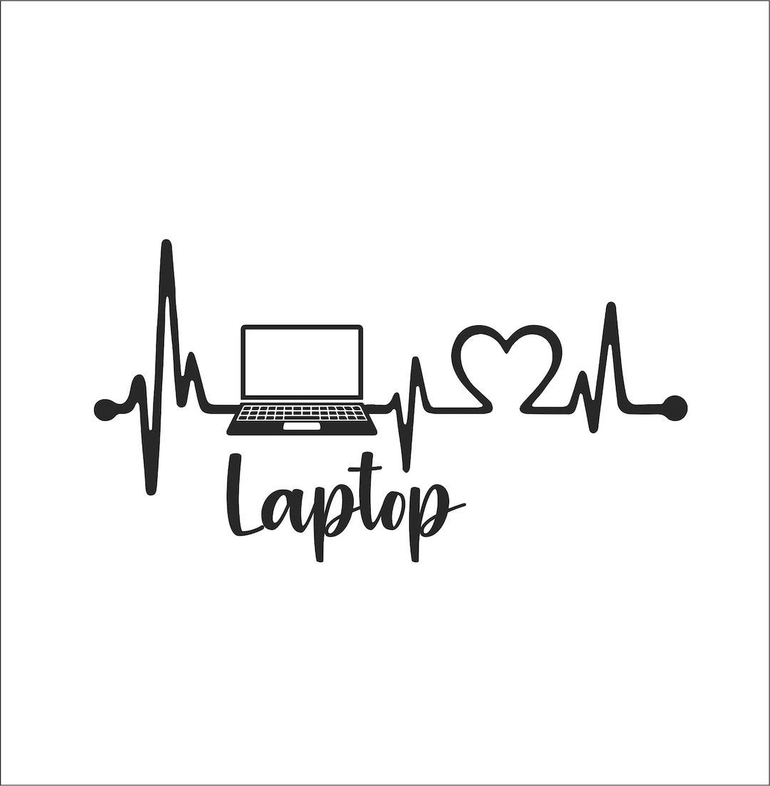 Love My Laptop Pulse Symbol Heart Rate Heartbeat Health Computer ...