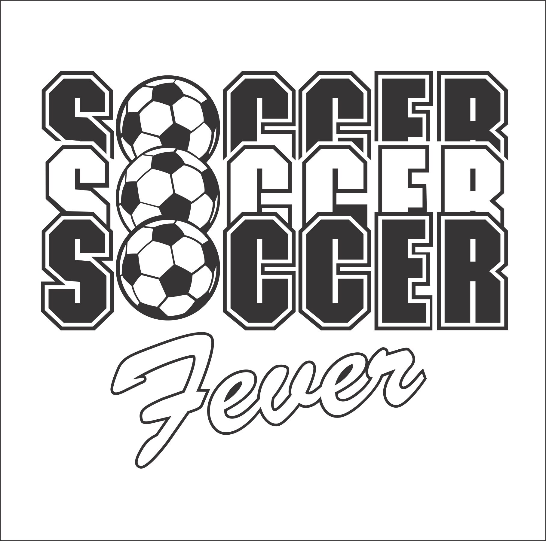Soccer Soccer Soccer Fever Ball Field Team Sport Futball SVG - Etsy
