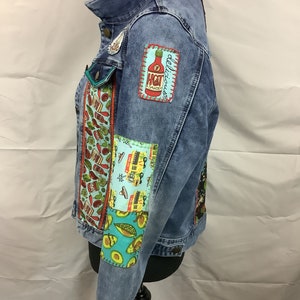 Custom Embroidered Taco Themed Blue Jean Jacket - Etsy