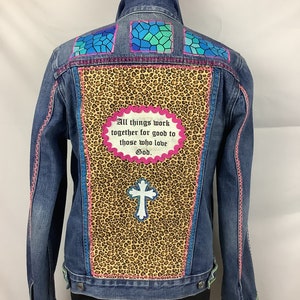 Custom Embroidered Vintage Blue Jean Jacket - Etsy