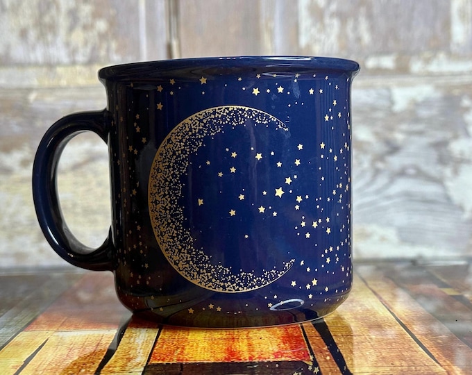 Celestial Moon and Stars Mug by Market Finds - Love by the Moon - Etsy