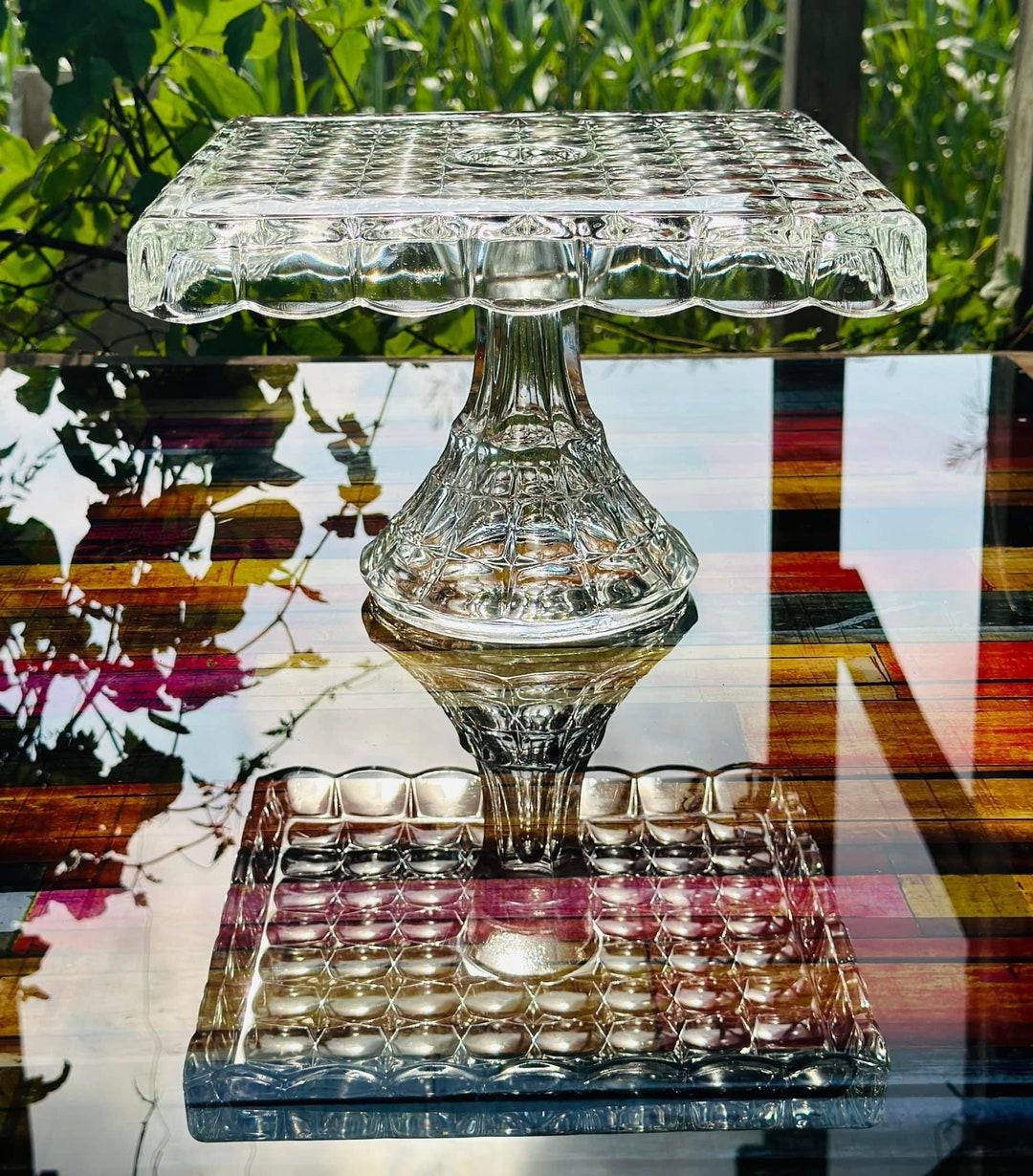 Indiana Glass Constellation Cake Stand - Etsy