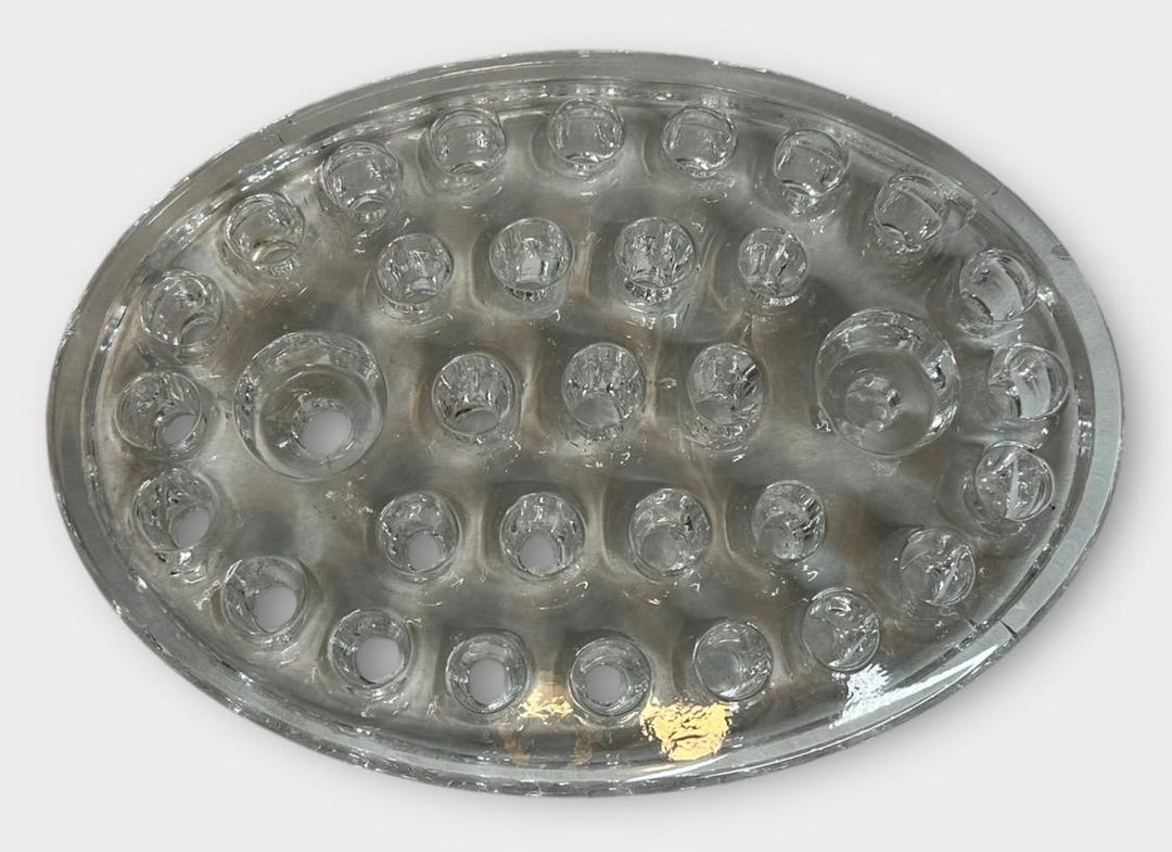 Viking Glass Oval Flower Frog Insert Only - Etsy