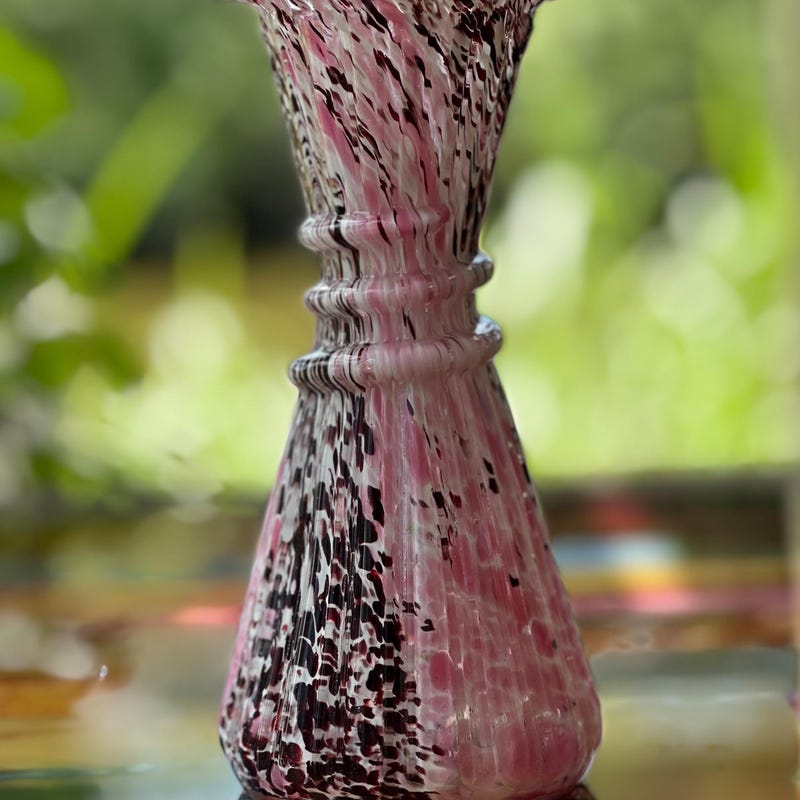 Spatter Glass Vase - Etsy