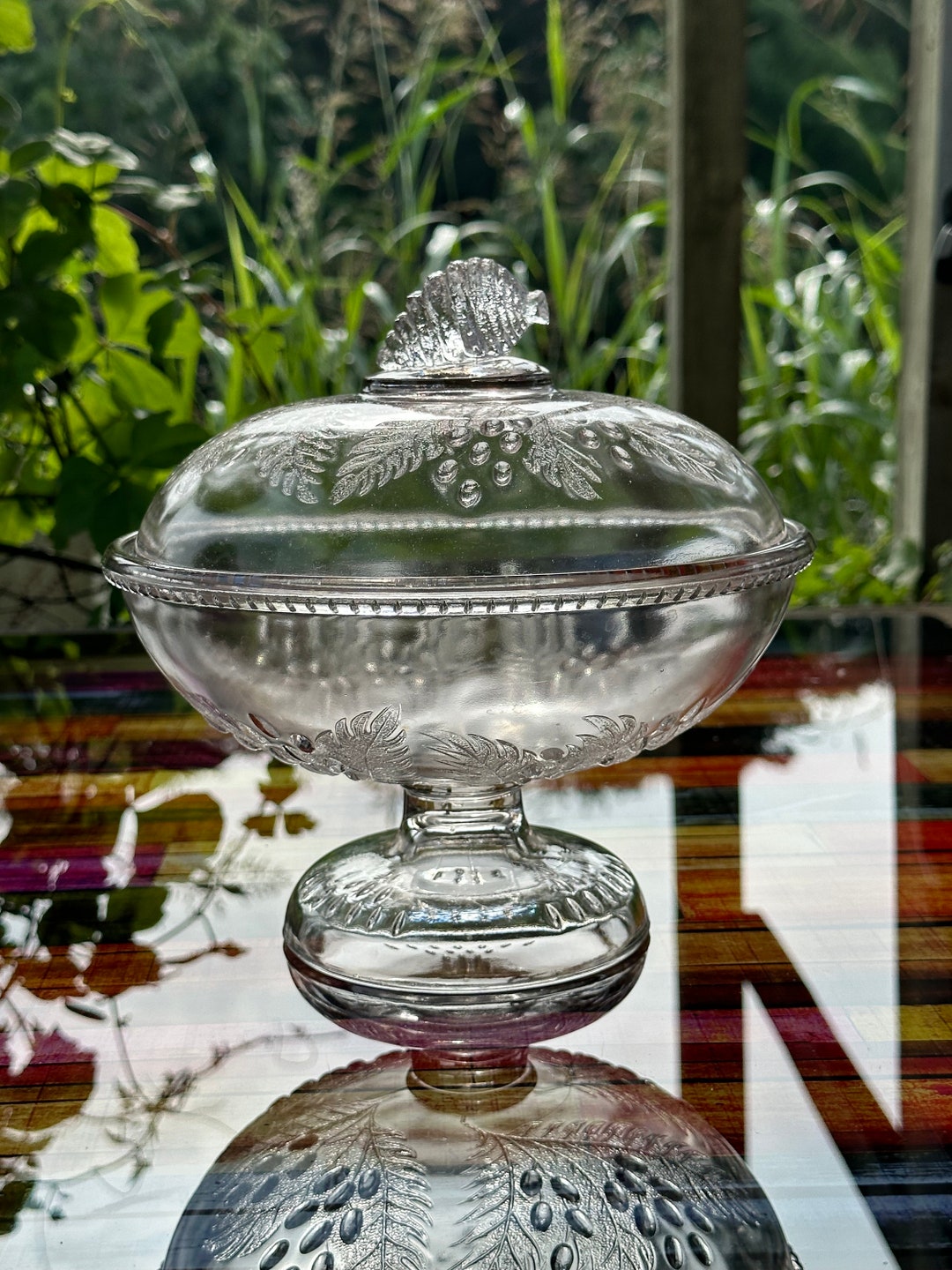 EAPG Mckee Covered Compote Barberry OMN Berry 1870's - Etsy