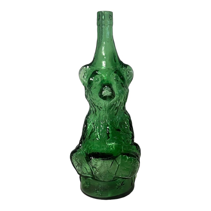 Glass Bear Bottles Etsy