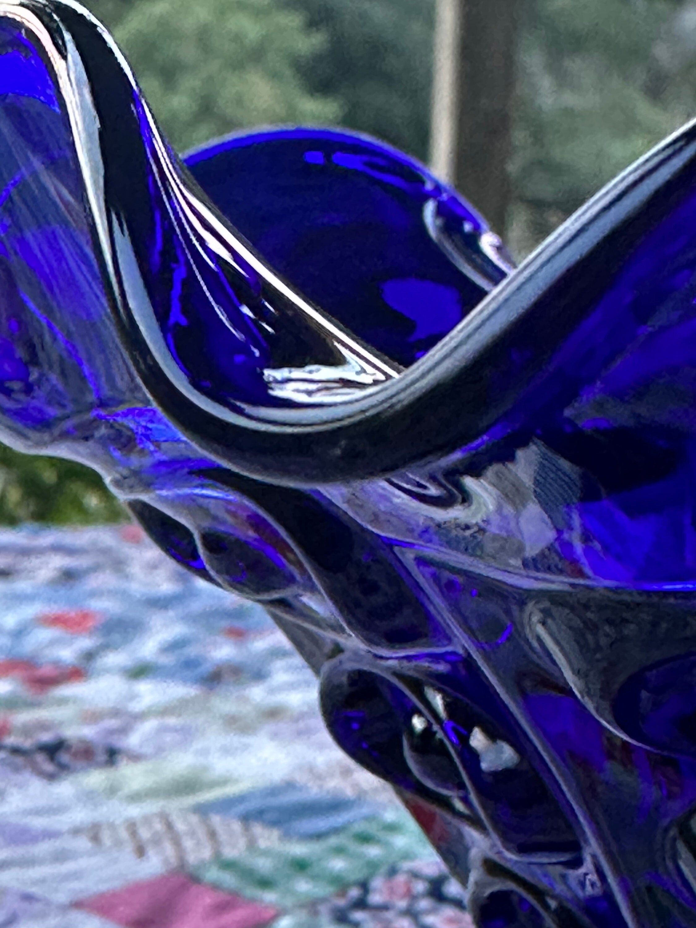 Viking Glass Cobalt Yesteryear Bullseye Compote - Etsy