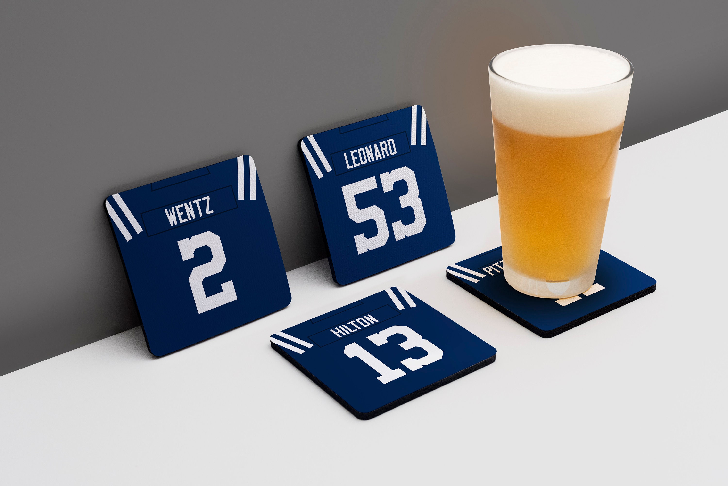 Indianapolis Colts Rubber Coasters - Série de 4. Carson Wentz TY Hilton ...