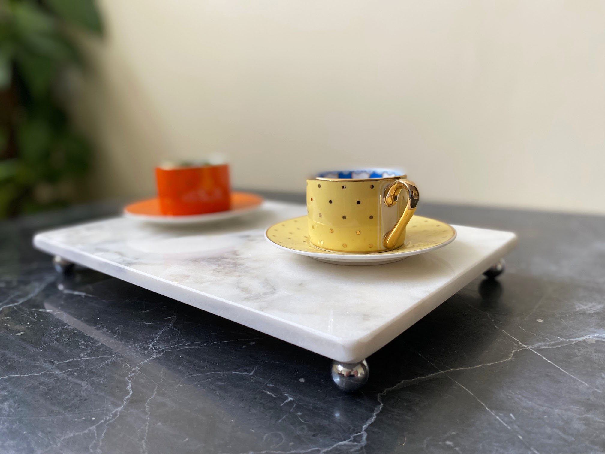 White Marble Stand 12x25cm Service Tray Stone Riser Service Riser ...