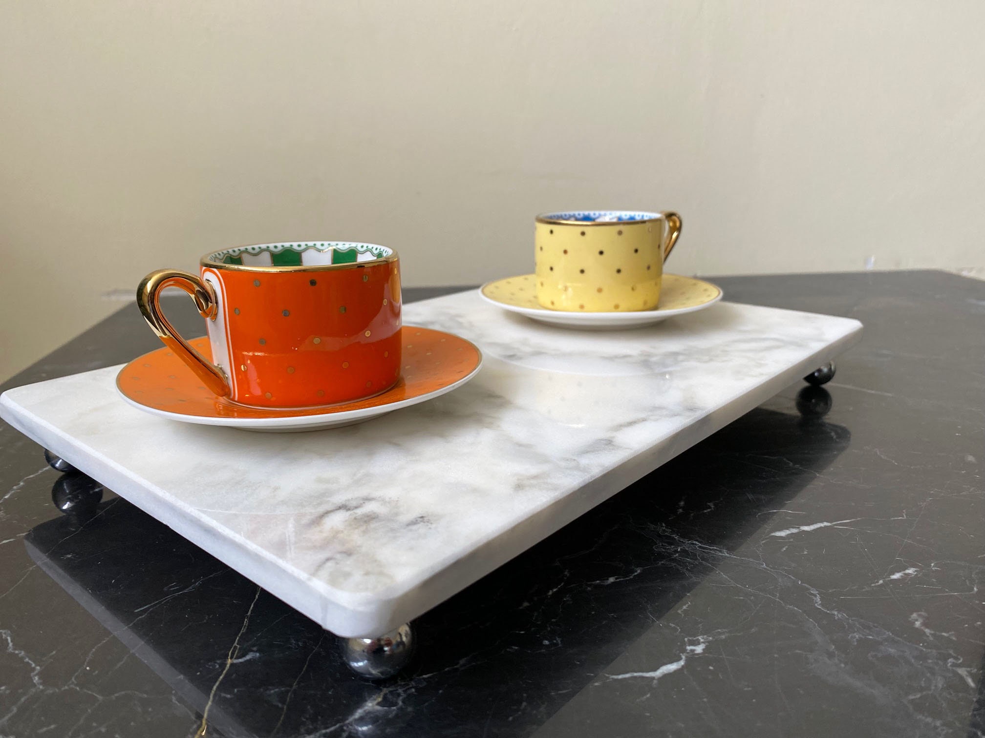 White Marble Stand 12x25cm Service Tray Stone Riser Service Riser ...