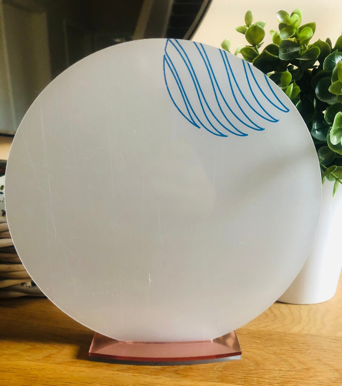 Large Circle Blank. Clear Acrylic Plaque (2mm) With Rose Gold / Gold ...