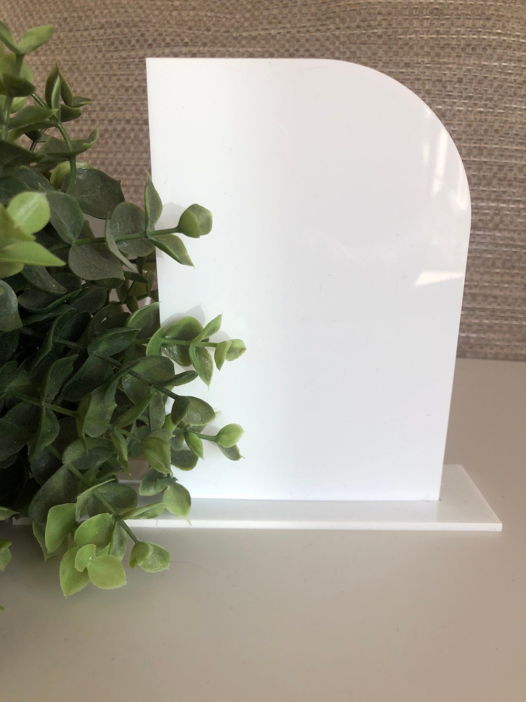 Acrylic Blank Half Arch Sign Plaque With Stand. Perfect for Weddings ...