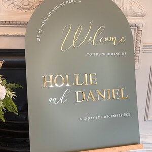 A1 Acrylic Wedding Welcome Sign With 3D Acrylic and Vinyl Lettering ...
