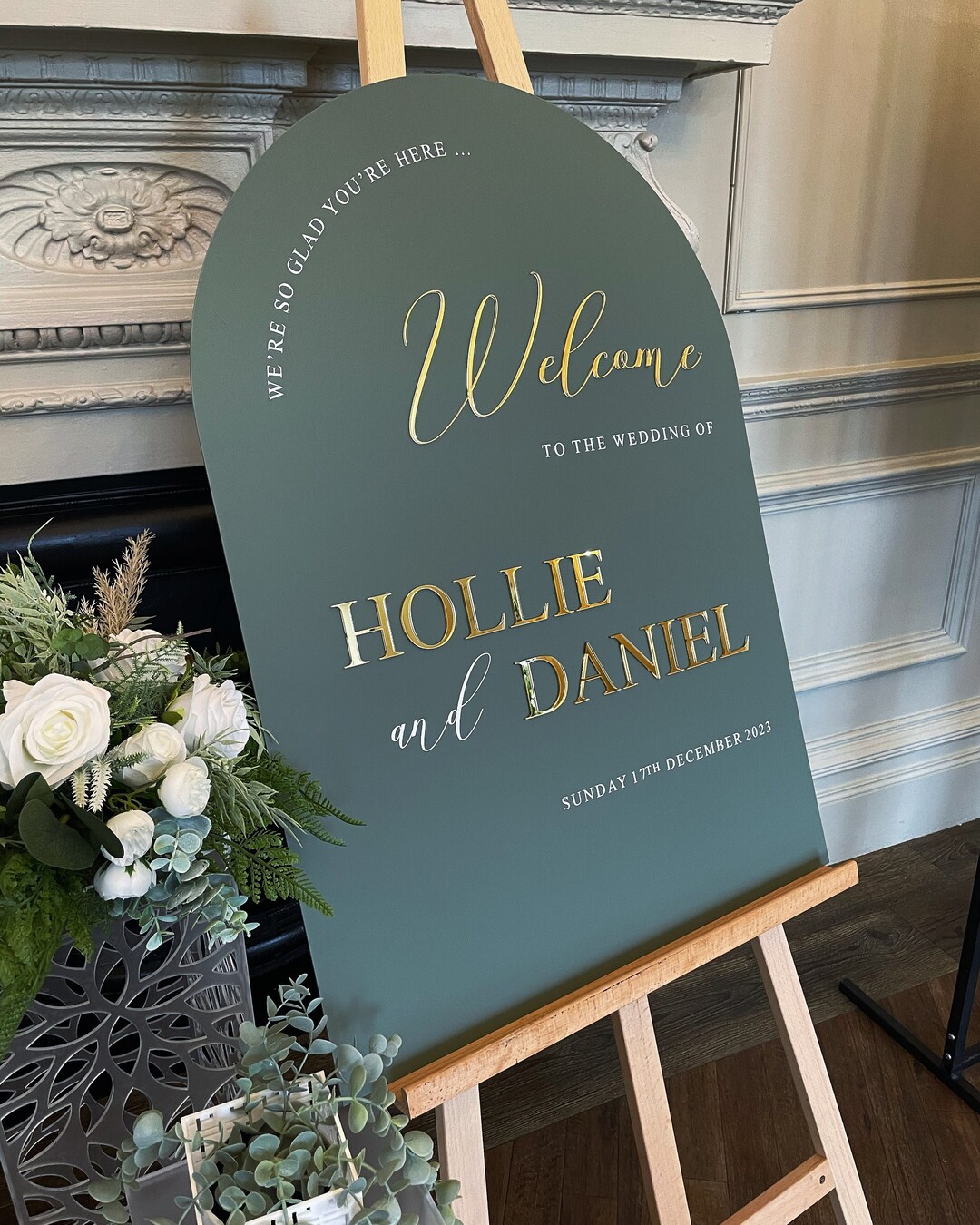 A1 Acrylic Wedding Welcome Sign With 3D Acrylic and Vinyl Lettering ...