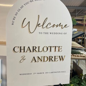 A1 Acrylic Wedding Welcome Sign With 3D Acrylic and Vinyl Lettering ...