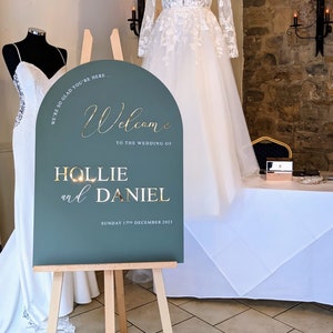 A1 Acrylic Wedding Welcome Sign With 3D Acrylic and Vinyl Lettering - Etsy