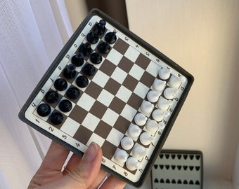 Checkers Toys & Games Vintage pocket checkers Leningrad Soviet plastic ...