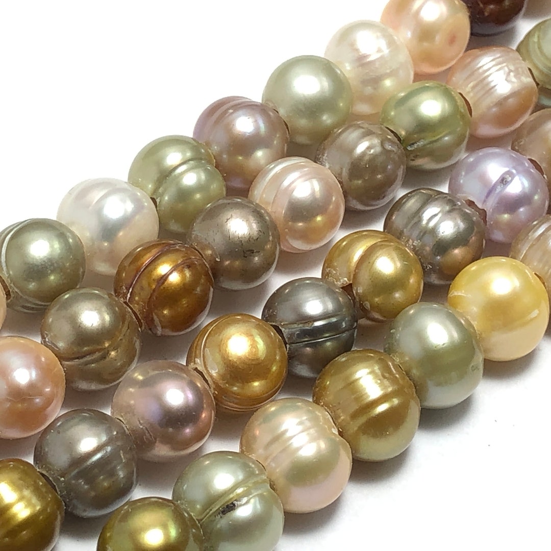 Large Hole Pearls 7.5-8mm Potato Shape Mix Color TALH004 - Etsy