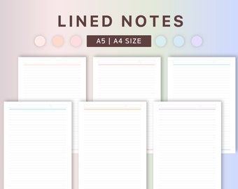 Simple Note Template | Etsy