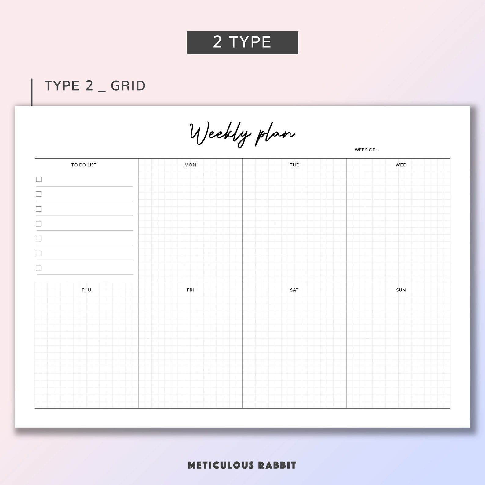 Weekly planner A4 size Printable Weekly planner template | Etsy