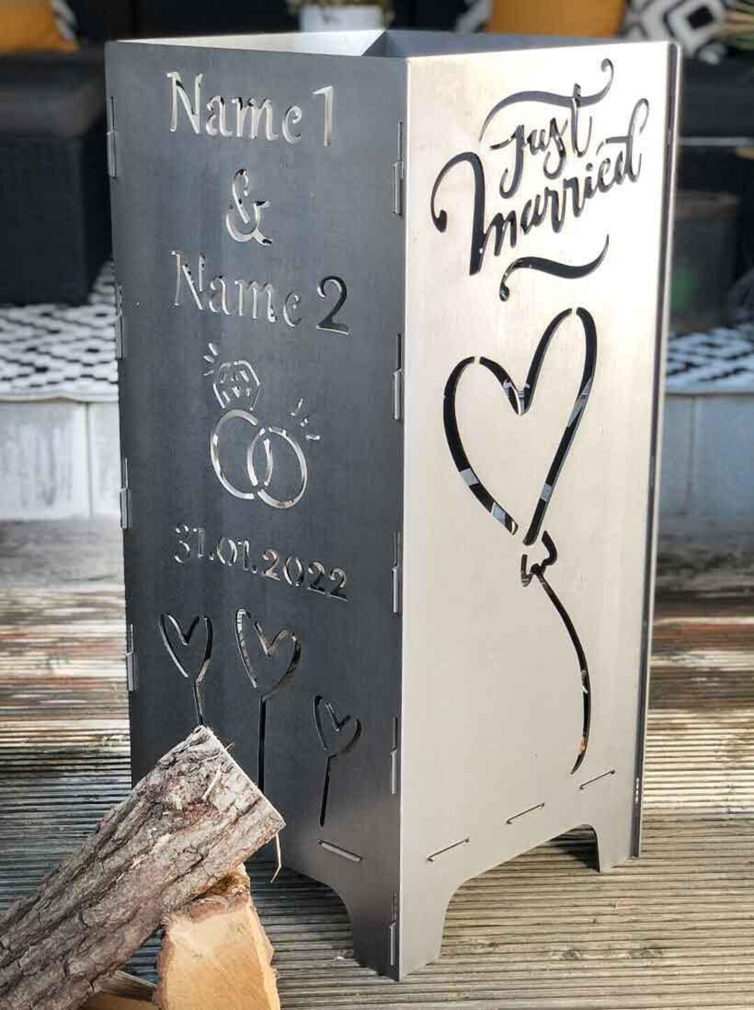 Personalized Fire Pit for Weddings | Wedding Gift | up to 1 Meter High ...