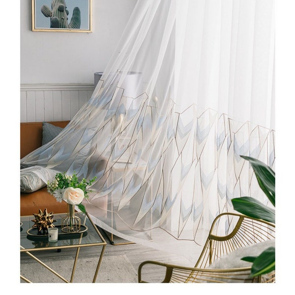 Geometric Curtains - Etsy