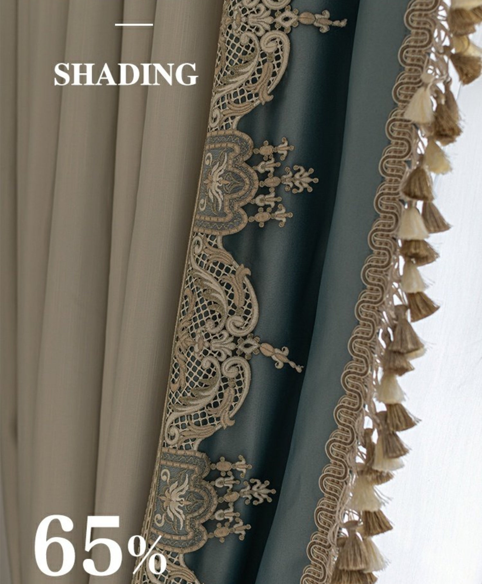 Royal Vintage Style Curtains Luxury Stitching Lace Curtains | Etsy